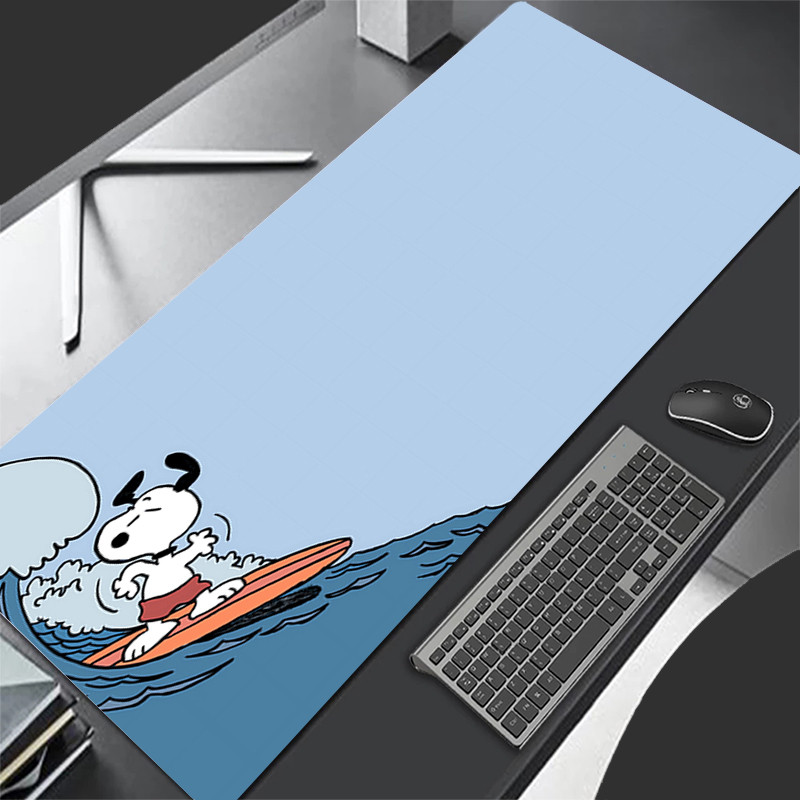 Cartoon Dogs Mouse Pad Laptop Beach Surfing S-snoopy Gaming Keyboard ...