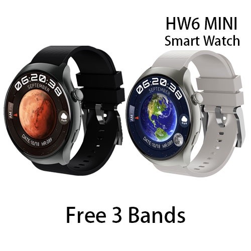 HW6 Mini Men Smart Watch with Chat GPT AI Voice Assistant Health Tracker Heart Rate Free 3 bands ...
