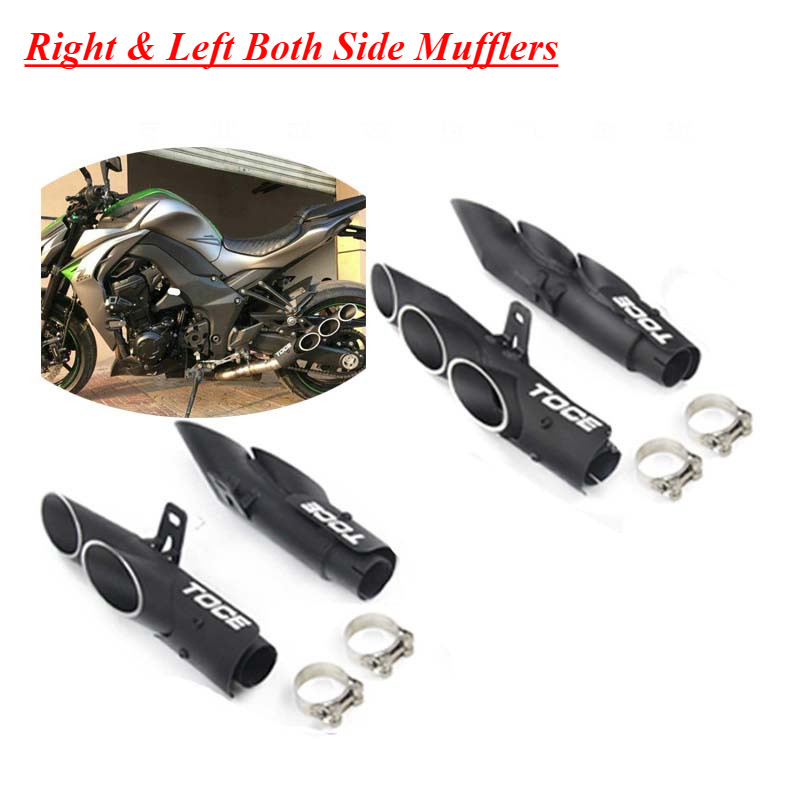 2 51mm Universal Both Side Using Motorcycle Exhaust Muffler Pipe Toce