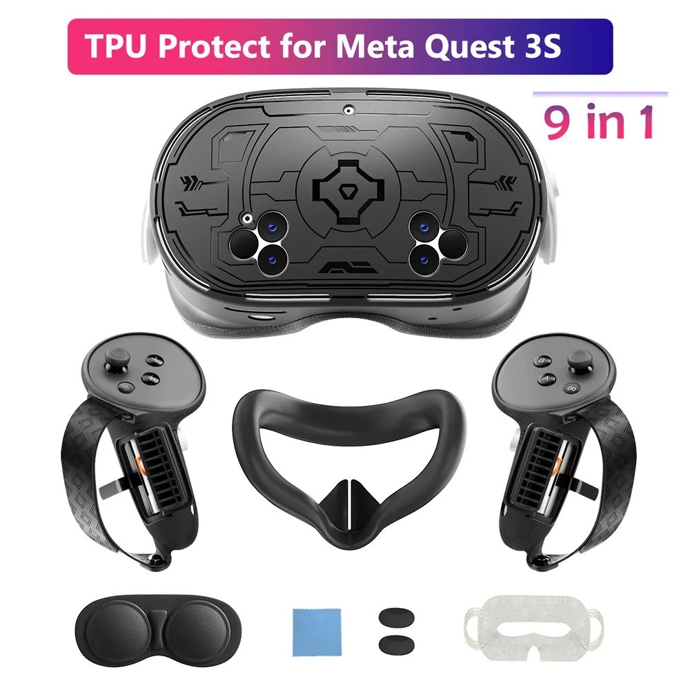 7 in 1 VR Accessories For Meta Quest 3S VR Headset Cover Controller ...