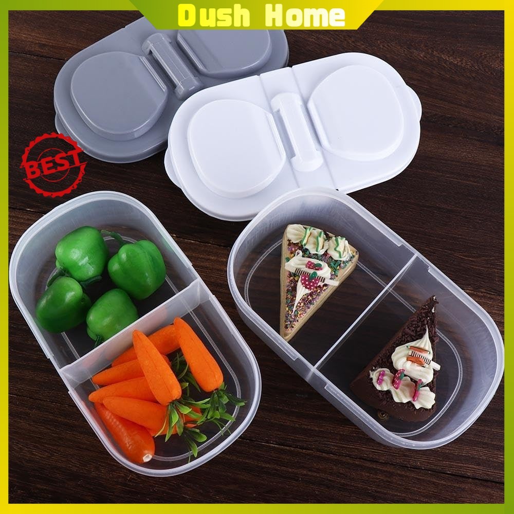 Snack Containers 2 Compartment Food Storage, Food Containers Divided ...