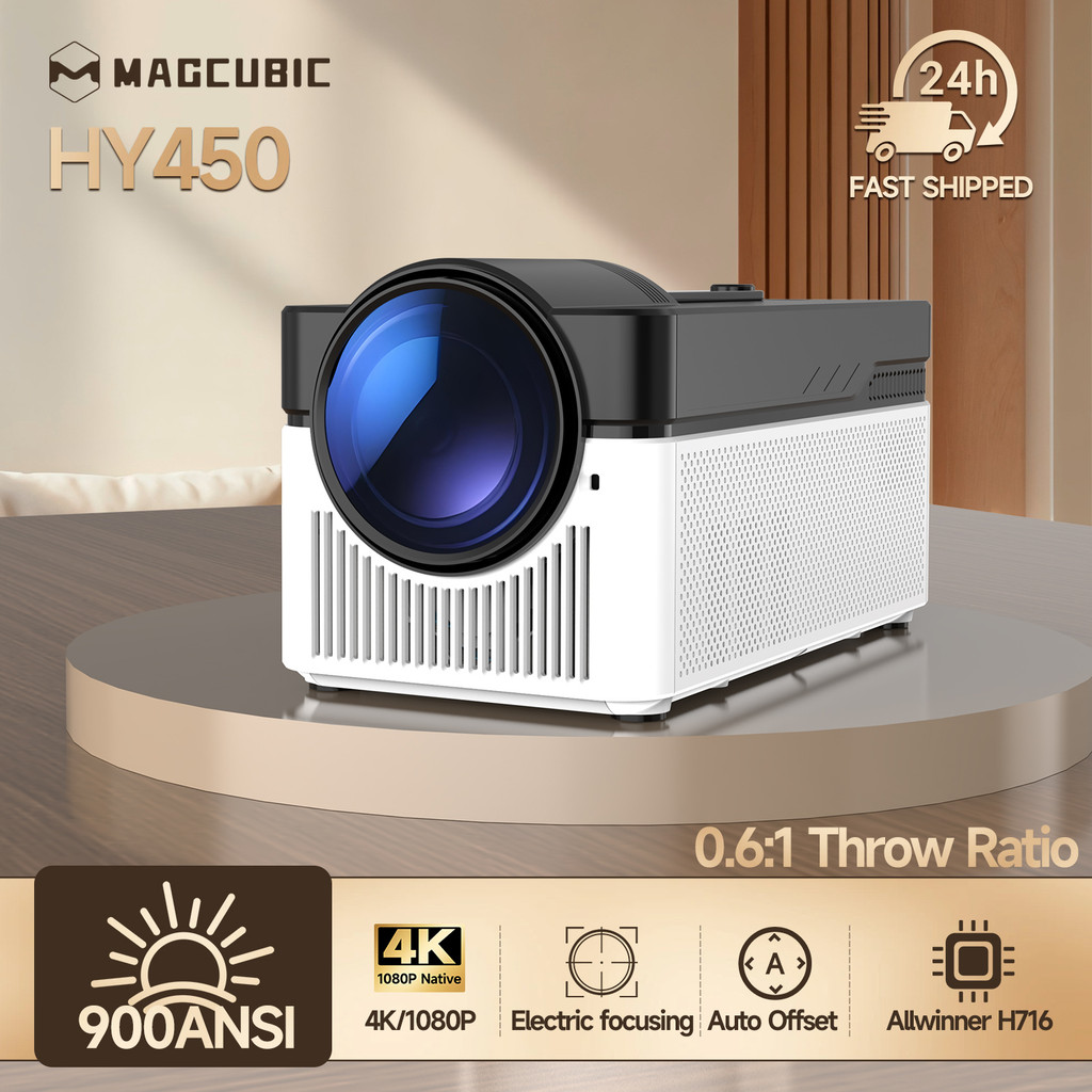 Magcubic HY450 Projector 4K UHD Home Cinema Classroom Daytime Highlight ...