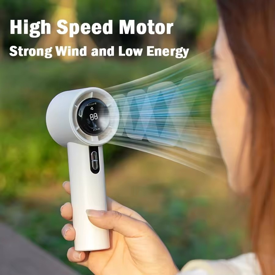 Portable Bladeless Handheld Fan - 100 Speed Adjustable Rechargeable ...