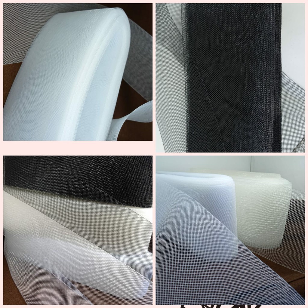 MINIMAL MINIMUM PURCHASE 10 YARDS - RIG / HORSEHAIR HARDNET RIBBON ...
