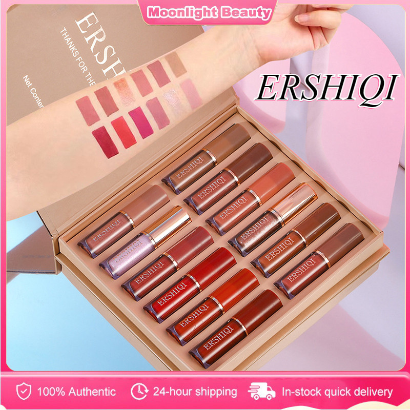 12 PCS Lip Stick Set LONG LASTING Matte Glossy Lip Care Lip Set 12 ...
