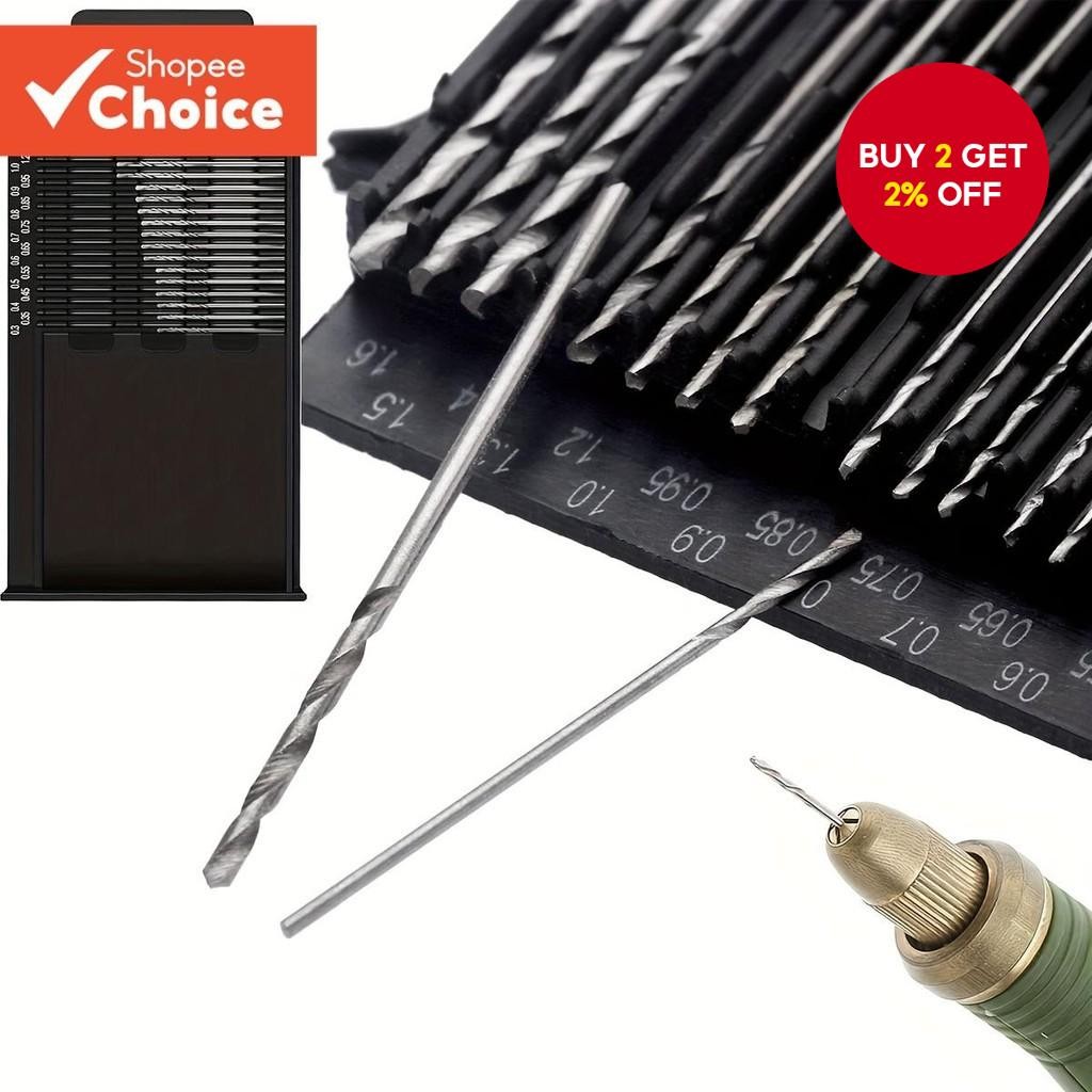 0.3-1.6 mm HSS Mini Micro Twist Precision Drill Bit Set Craft Tool + Case， HSS Twist Drill High ...