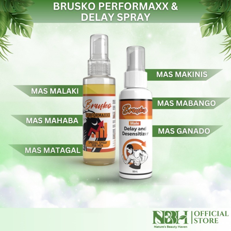 Brusko Performaxxx with Brusko Delay - Spray for men 50ML | Shopee ...