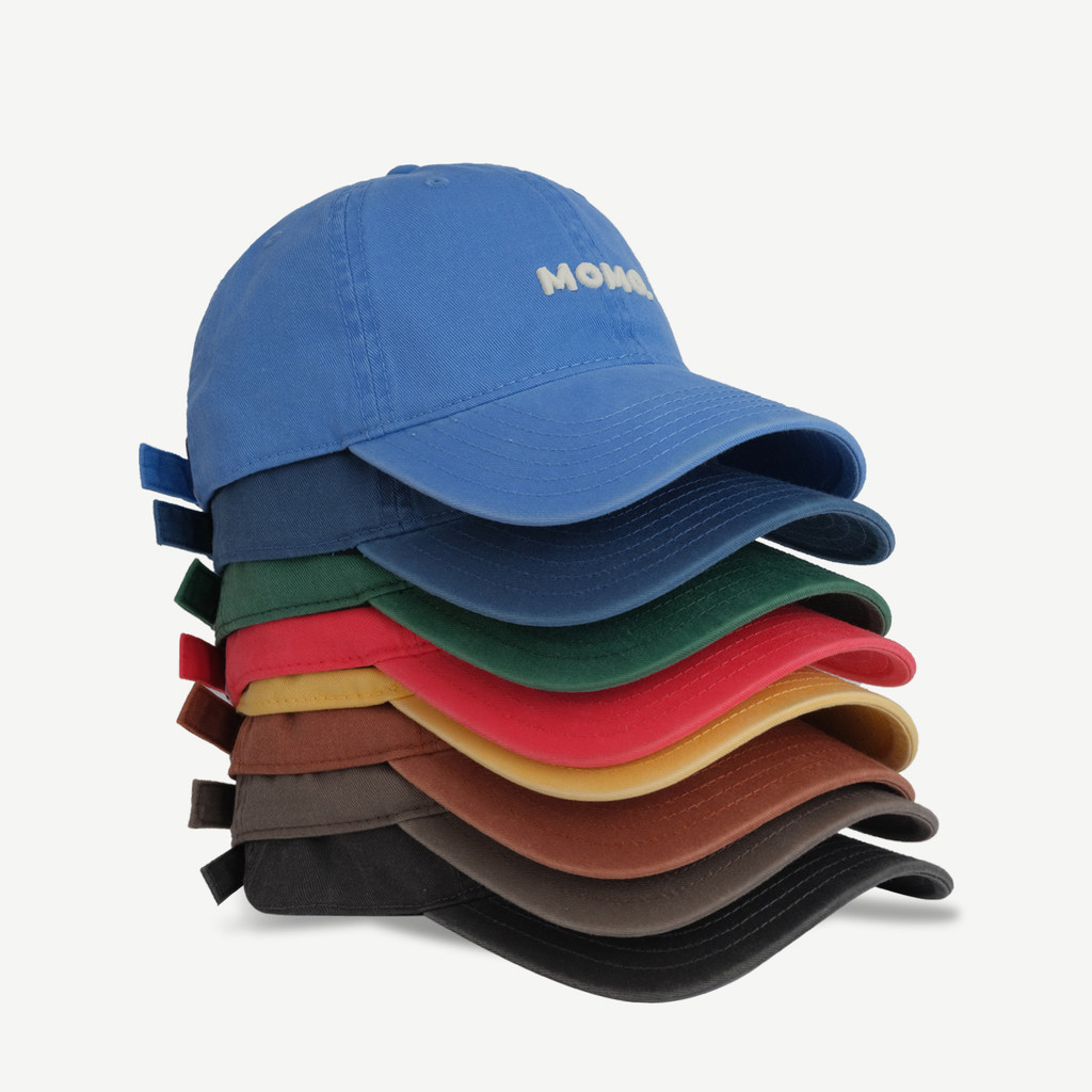 Three-Dimensional Letter Embroidery Soft Top Baseball Cap Washed Pure ...