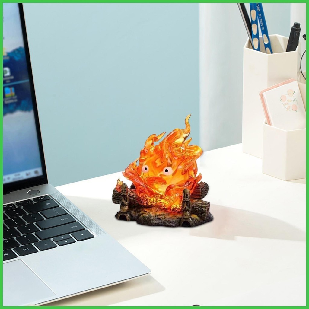 Calcifer Objects Lamp Cartoon Anime Howl's Moving Castle Desktop Night ...