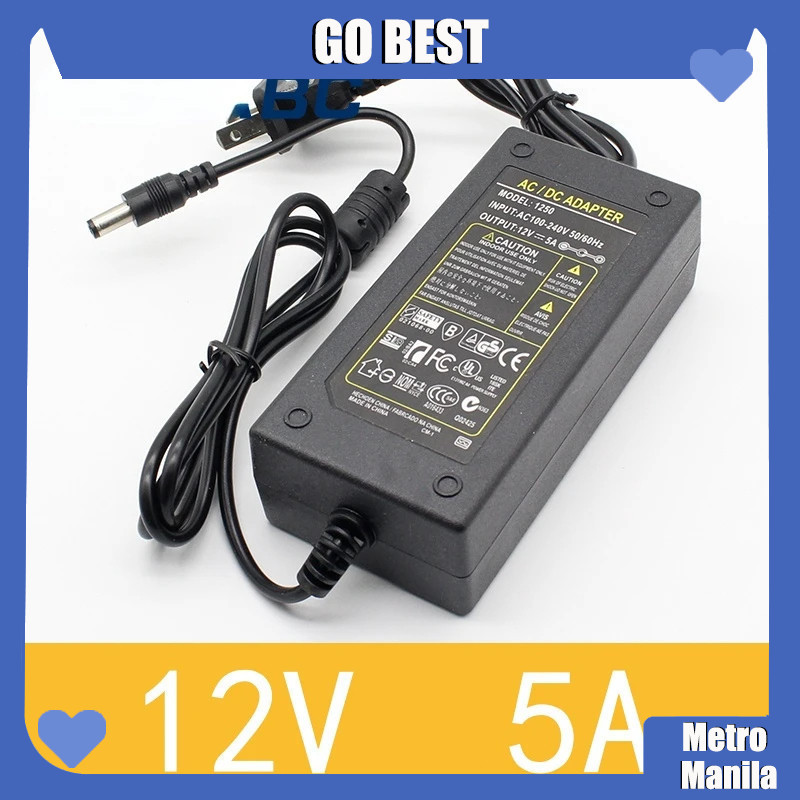Dc 12v 5a Adapter Cctv Power Supply Adapter Lcd Led Display Screen ...