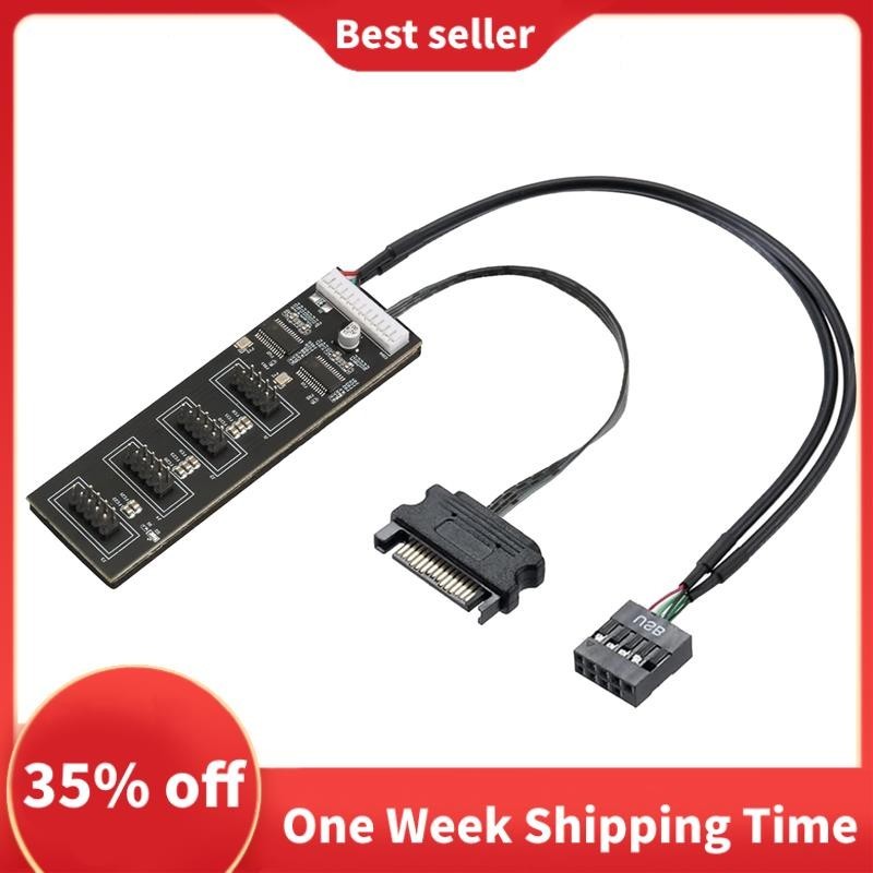 Available 9Pin USB Header Splitter with SATA Power Cable, Internal USB ...