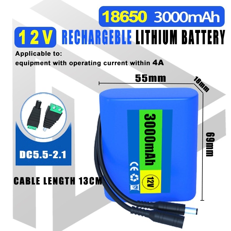 Lithium Battery 18650 Rechargeable Battery Solar Light Battery 12V ...