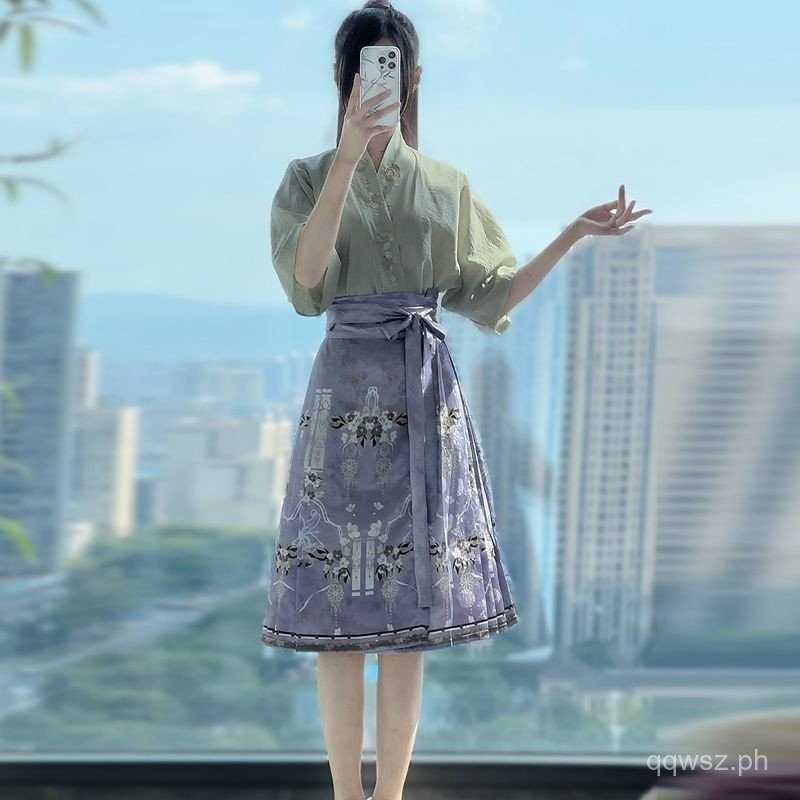 Student Version Horse-Face Skirt Summer Female Han Costume Girl Qiyue ...