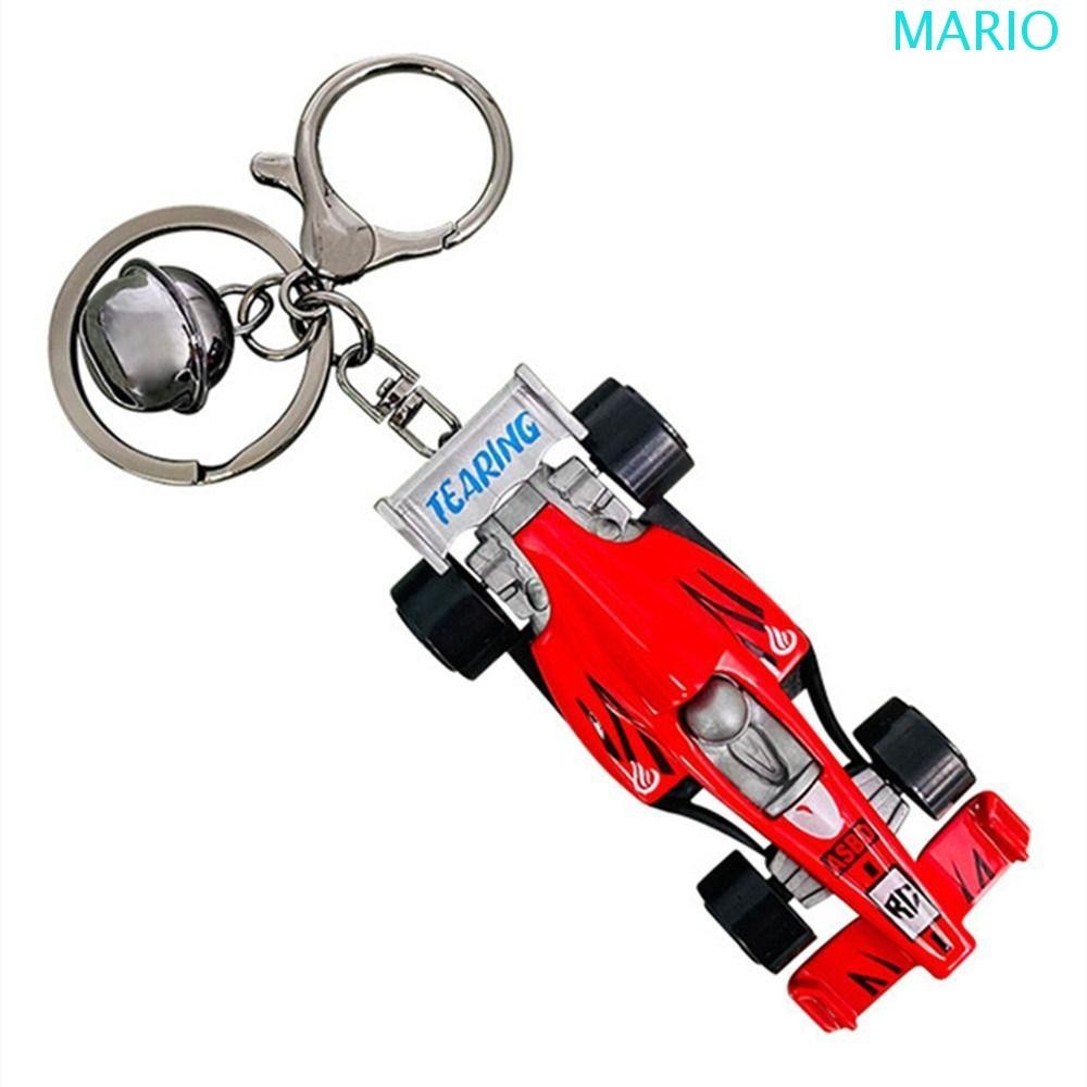 MARIO Racing Car Keychain, Alloy Metal Bag Ornament Car Model Keyring ...