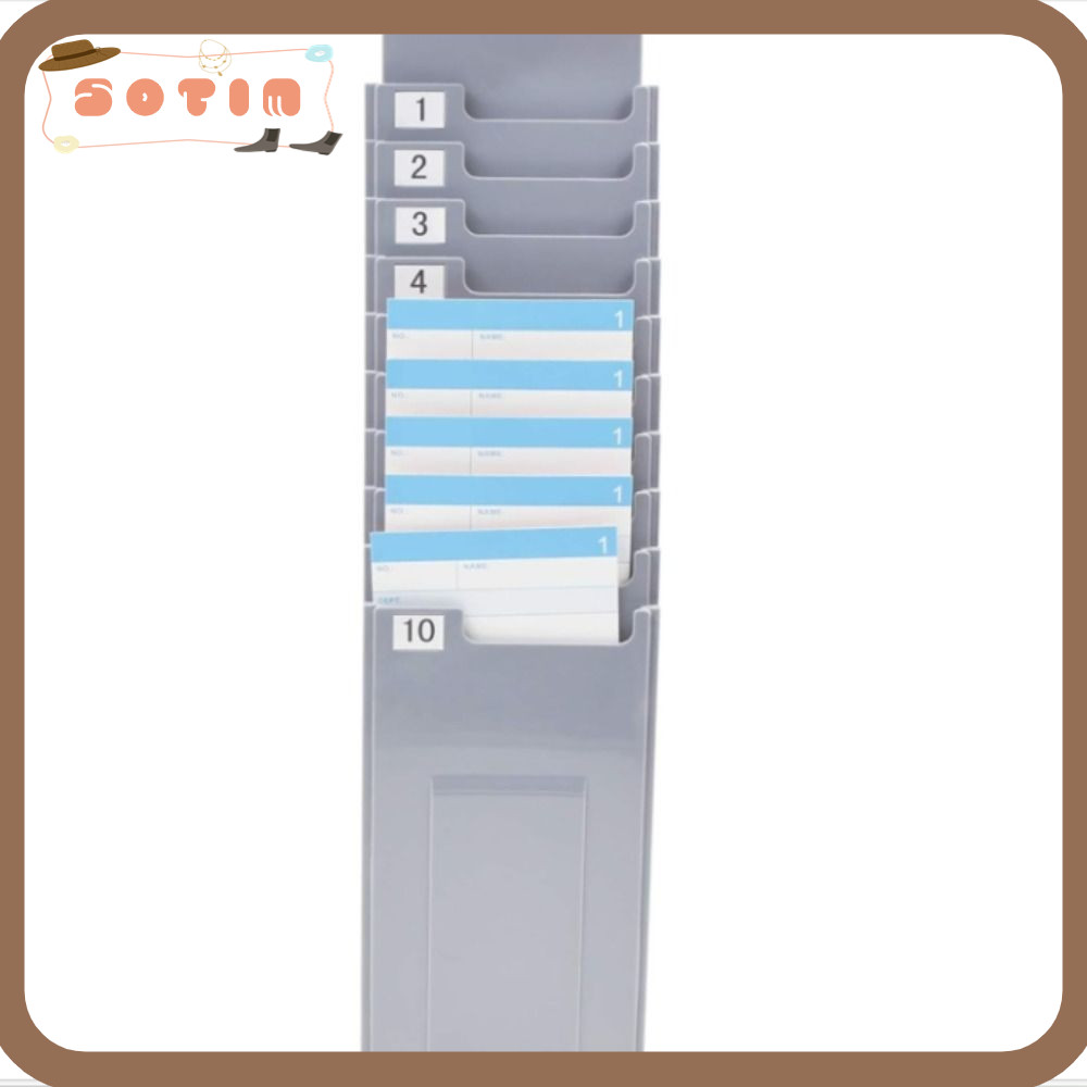 SOTIM Telescopic Frame, Multi-layer Plastic Card Type, Time Cards Rack ...