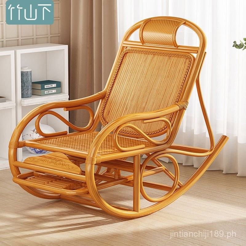 Bamboo Mountain Recliner Nap Elderly Adult Rocking Chair Durable ...