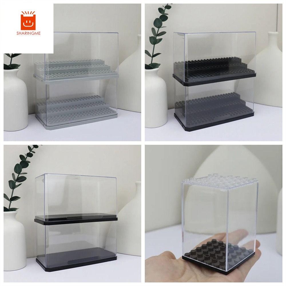 SHARINGME Building Blocks Display Box, 3 Steps Transparent Car Model Show Case, Children ...