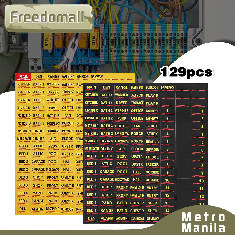 1 sheet Electrical Box Panel Label Sticker Fuse Box Identification ...