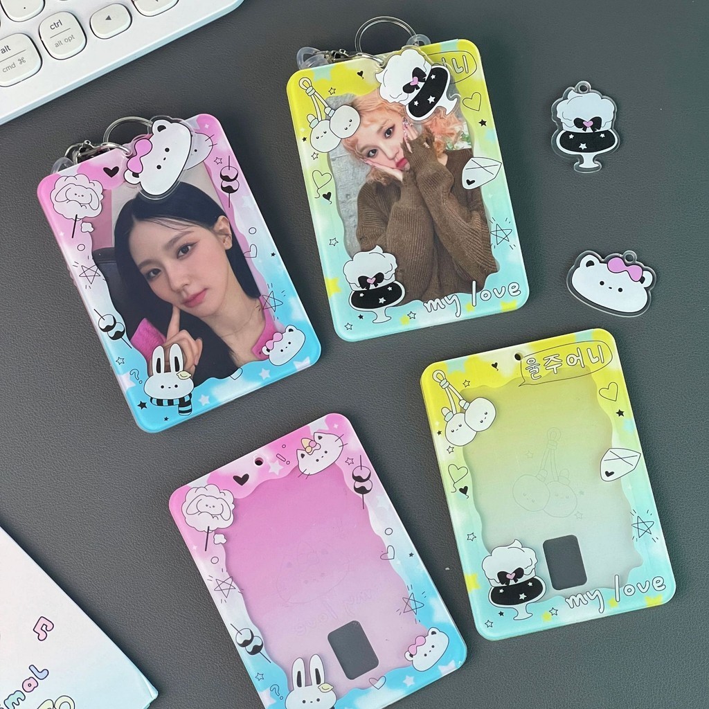 Ins Acrylic Card Holder 3 Inch ID Photo Campus Card Idol Small Card ...