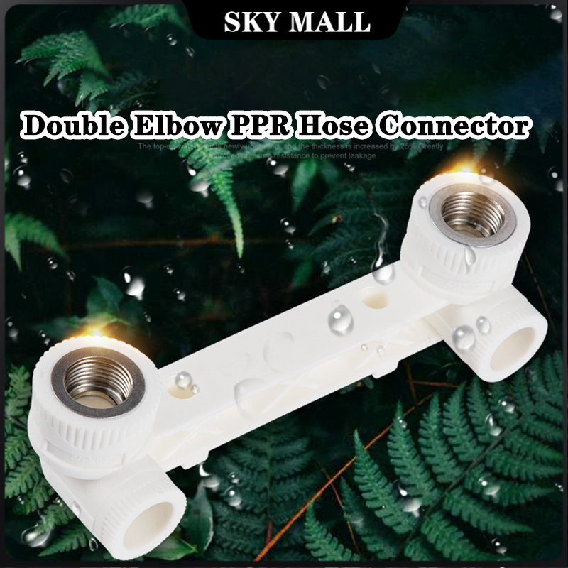 ★Y-Double Elbow PPR Hose Connector DN15 PPR Pipe Connector 1/2‘’ Double ...