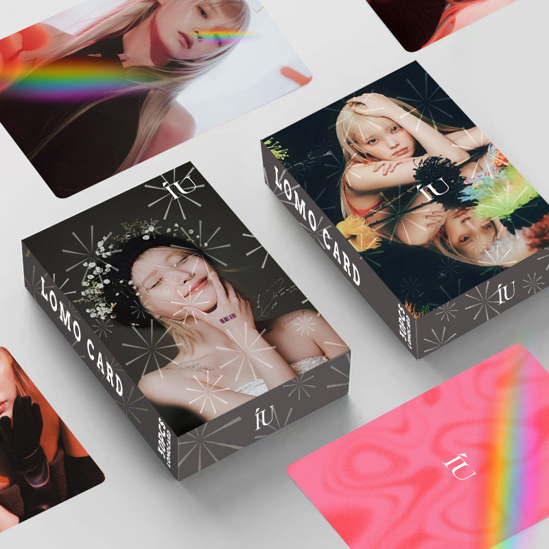 30pcs/box IU Photocards Laser Holographic Lomo Cards Kpop Hologram ...