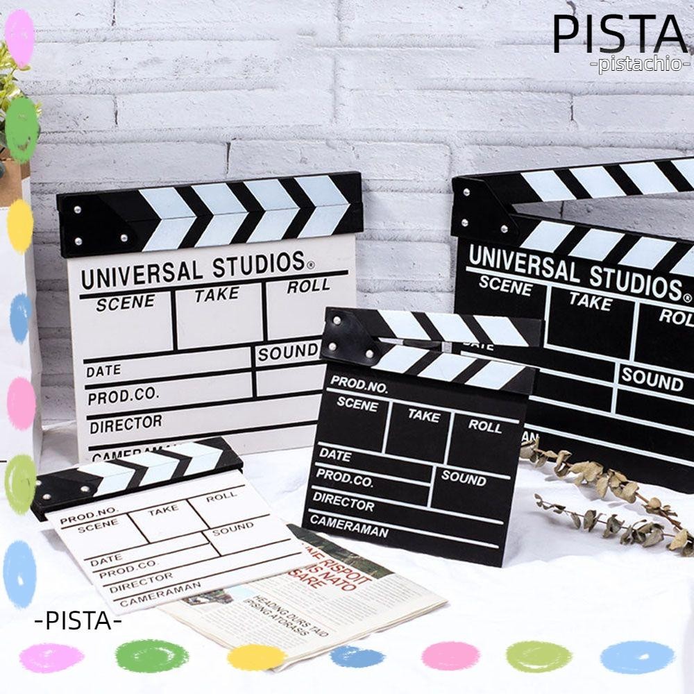PISTA 30 x 27cm Clapperboard Wooden Cinema Photography Prop TV Movie ...