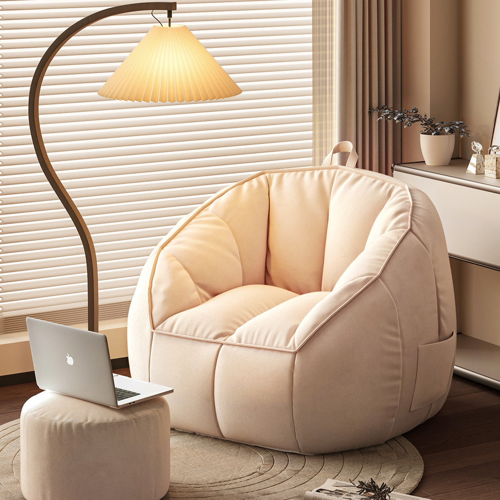 Lazy Sofa Reclining Sleepable Single Bean Bag Sofa Bedroom Tatami ...