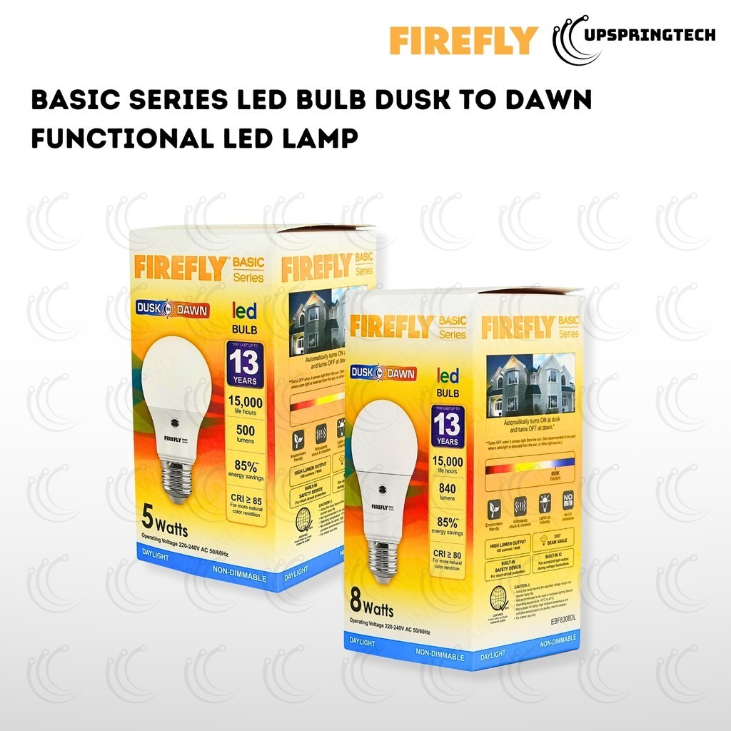 FIREFLY Basic Series LED Bulb Dusk to Dawn Functional LED Lamp (5W/8W ...