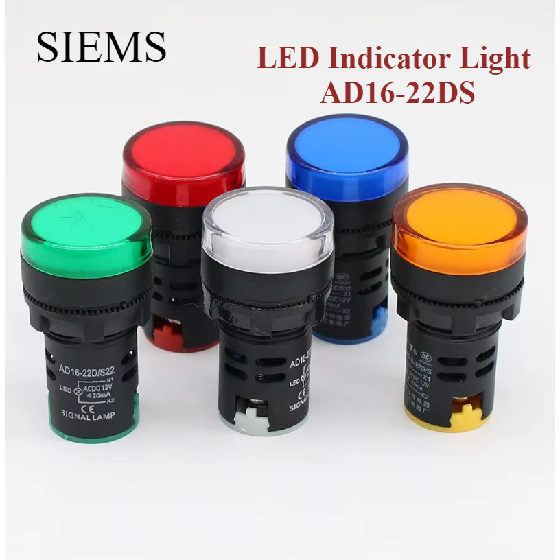 Indicator Light AD16-22DS LED Bulbs Power Indicator Pilot Signal Light AD16-22DS Panel Mount ...