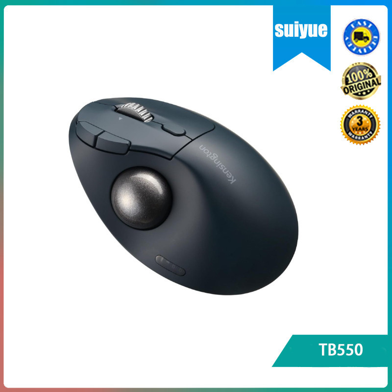 Kensington Pro Fit Ergo TB550 Wireless Trackball Mouse Mice Wireless Patented Ball Eject Button ...