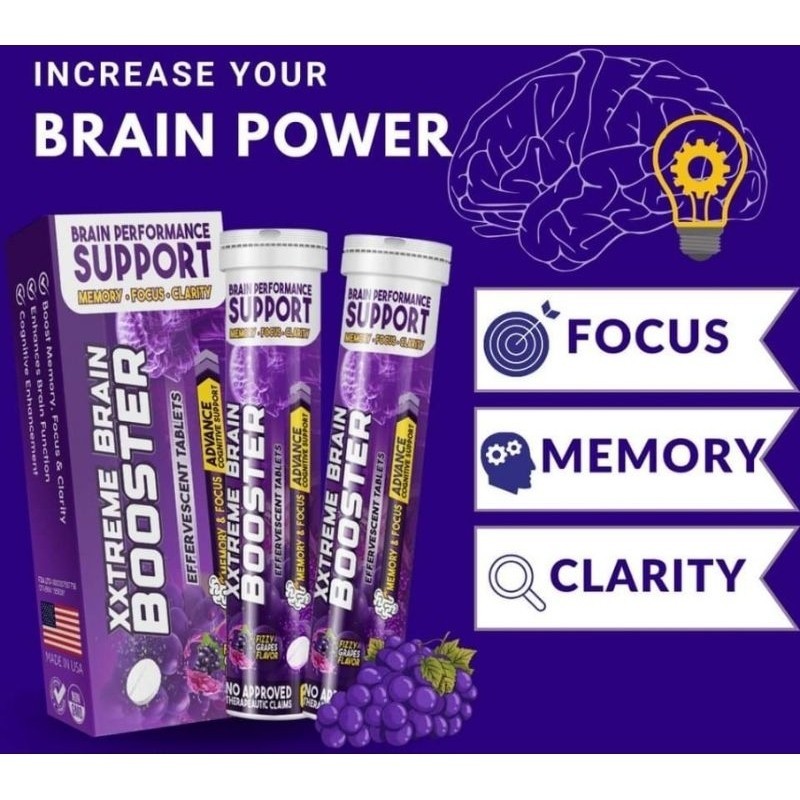Xxtreme Brain Booster Effervescent Tablets - Best Use To Sharp Memory ...