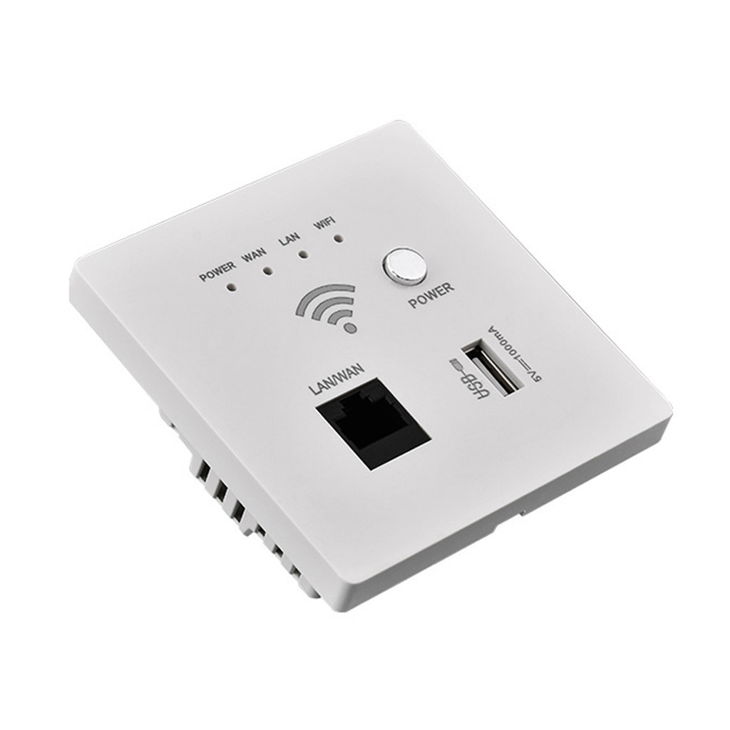 In-Wall Wireless WiFi Router 300M AP Access Point WiFi Router USB ...