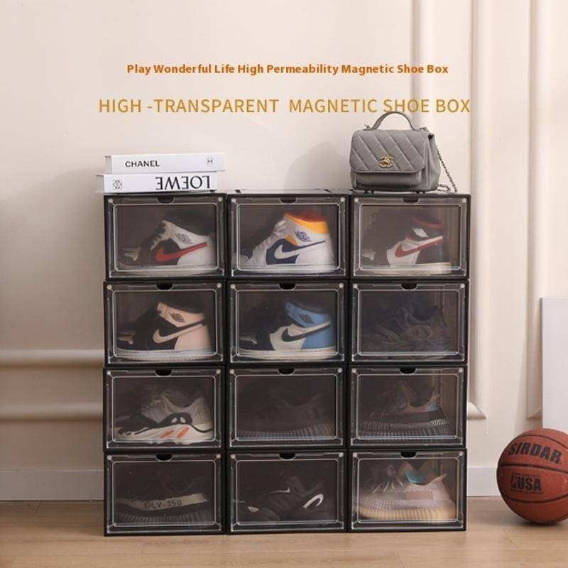 Folding Shoe Box Sneaker Storage Cabinet Flip Storage Cabinet | Shopee ...