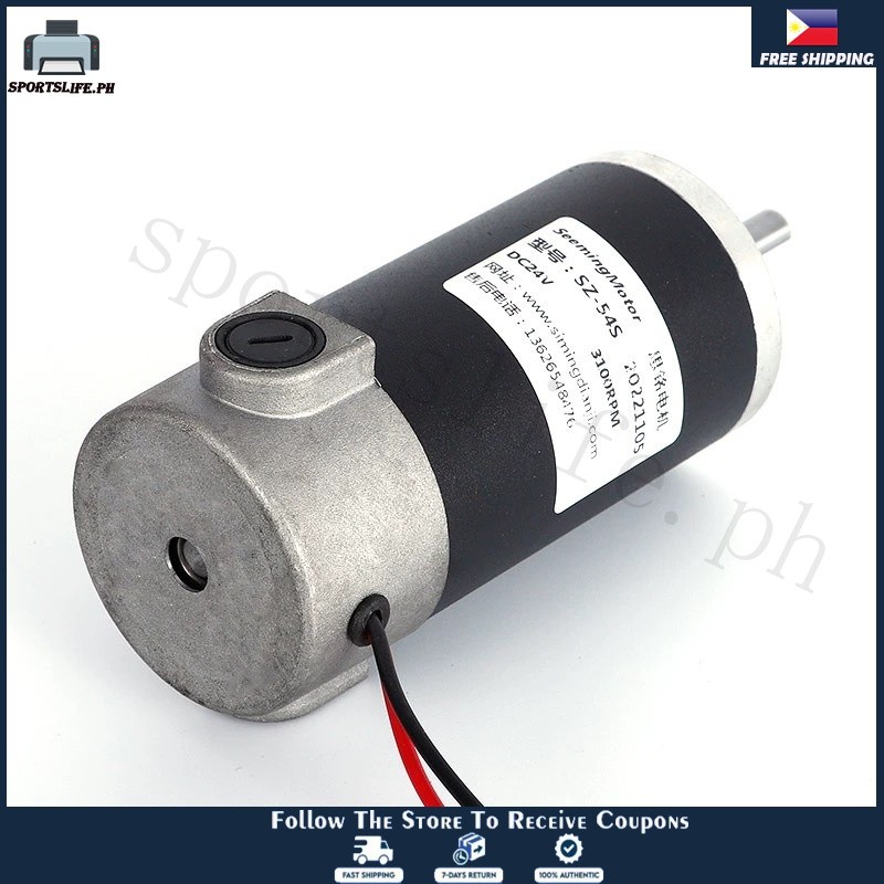 SZ-54S Permanent Magnet Brushed DC 24V Motor Mechanical Equipment Steel ...