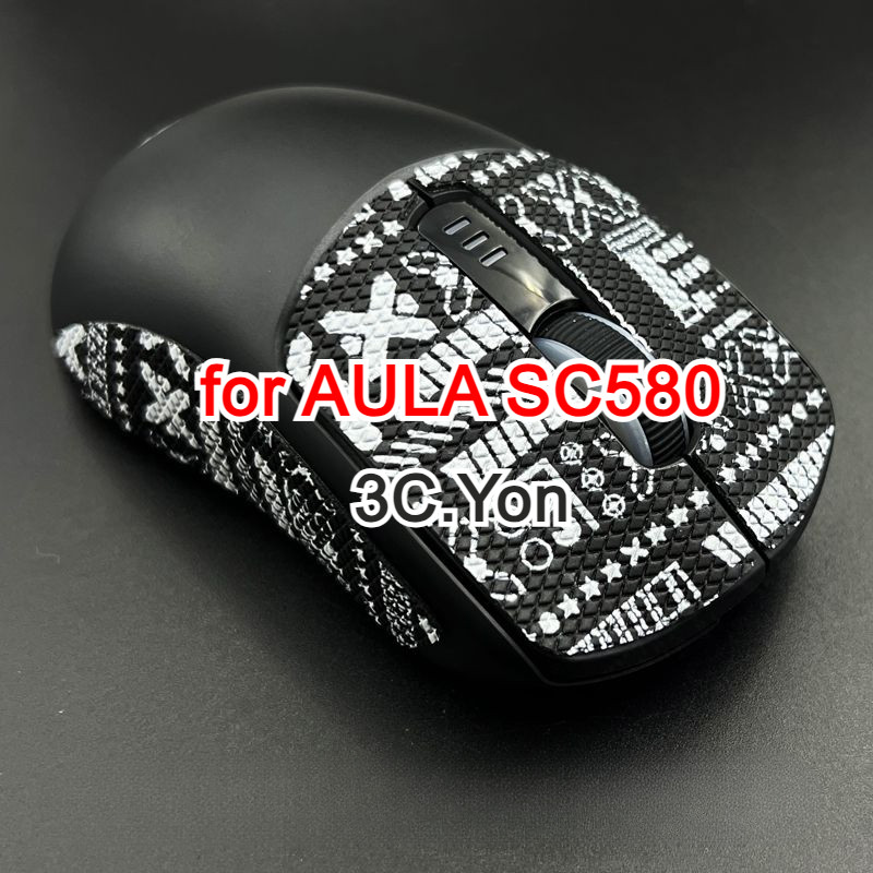 Anti-Slip Mouse Skin AULA SC580 Wireless Gaming Mouse Side Grips Tape ...