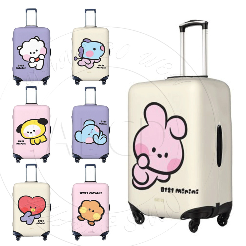 BT21 Luggage Cover BTS Waterproof Dustproof Elastic Cover for Luggage ...
