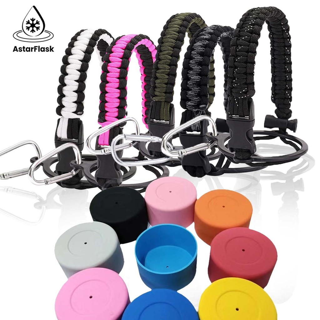 Astar Flask Water Bottle Boot Rope Paracord Handle Strap and Flask ...