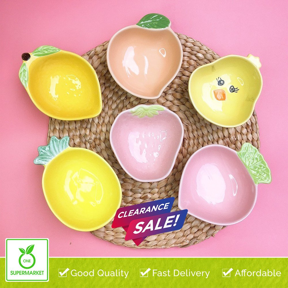 One Supermarket CLEARANCE SALE Ceramic Fruit Shape Dish Sauce Bowl ...