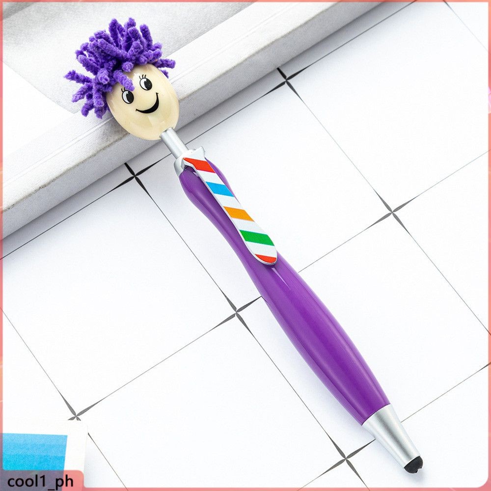 Painting Ballpoint Pens,facial Expression Cartoon Colorful Plush Hair ...