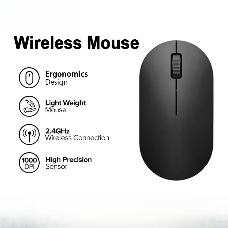 Xiaomi Wireless Mouse Lite 2 2.4GHz 1000DPI Ergonomic Optical Portable ...