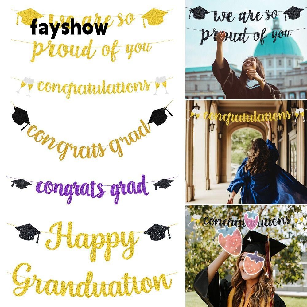 FAYSHOW2 Congratulation Graduation Banner Party decorations Graduation ...