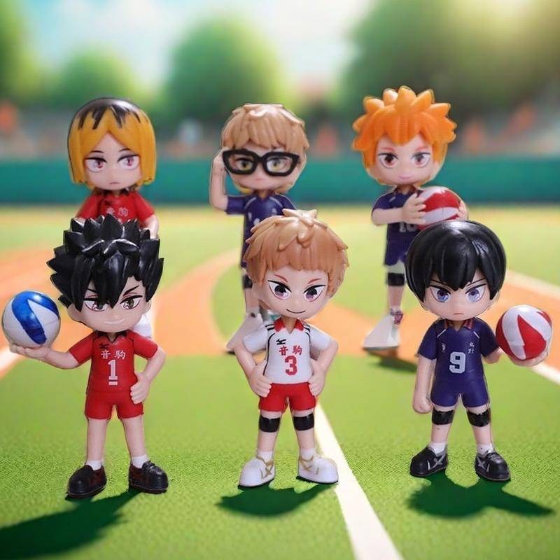 Haikyuu!! Anime Figure Set - 6 Figures Including Hinata Shoyo, Kageyama ...