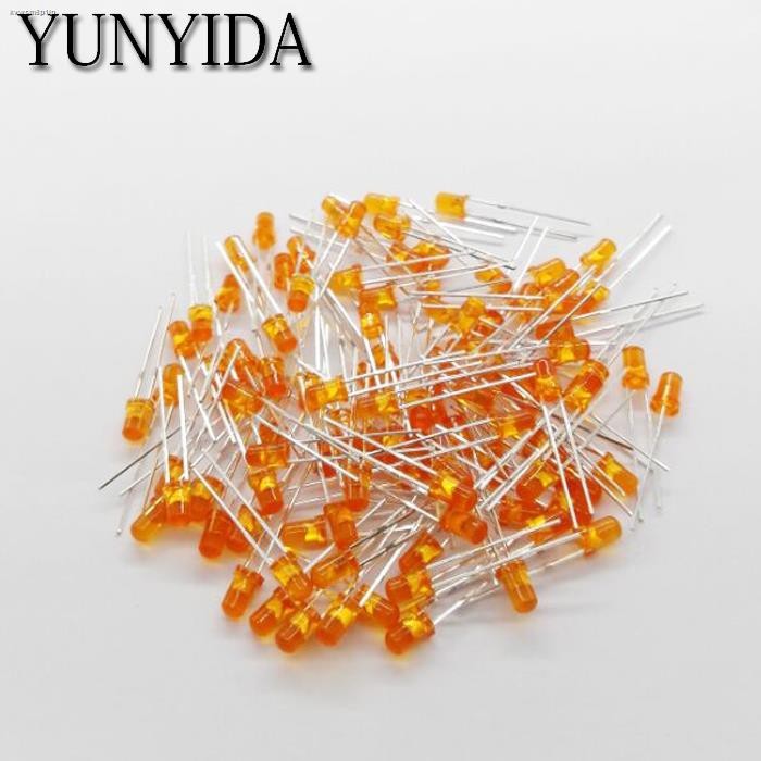 COD☆14-19 3mm LED orange light emitting diode 100 pieces/lot feet long ...