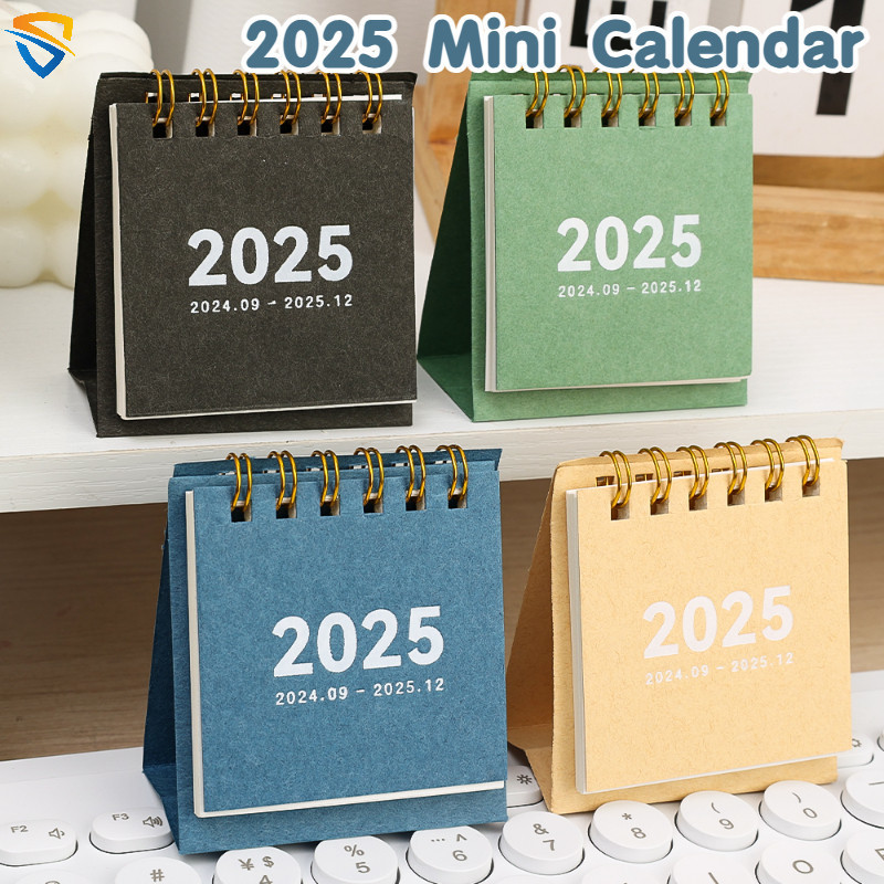 2025 Solid Color Simple Mini Desk Calendar Creative Office Decoration ...