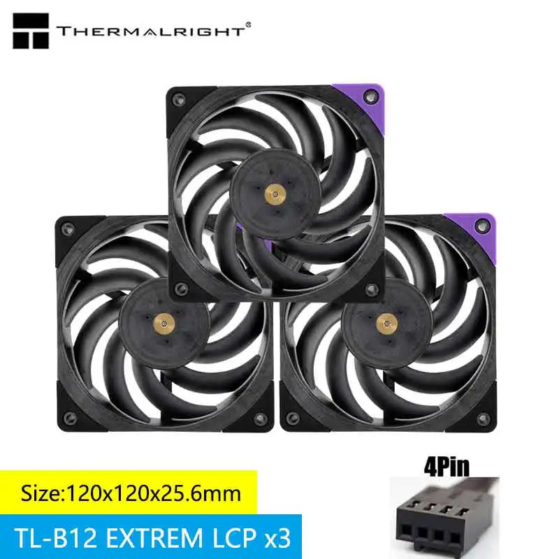 Thermalright TL-B12 EXTREM LCP Case Fan 12CM Double Ball Bearing Full ...