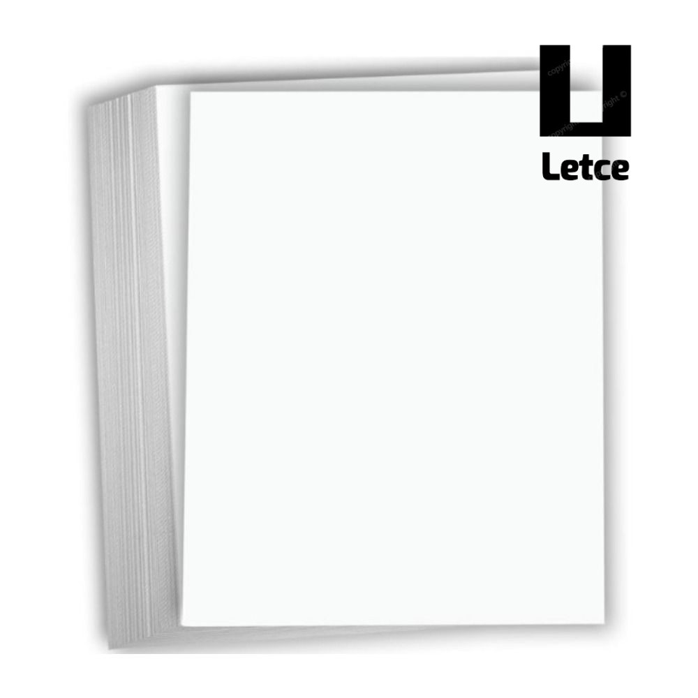 LETCE Cardstock, Paper 50 Pack Stationary, Office Printing White A4 ...