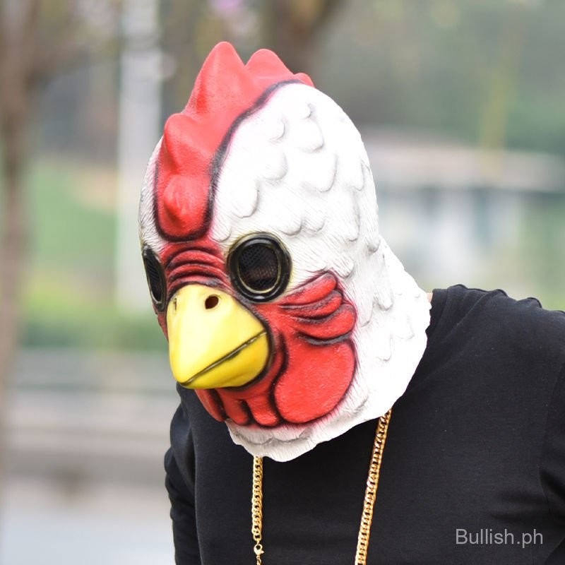Game FireWire Miami Chicken Latex Mask Role Playing Turkey Head Cover ...
