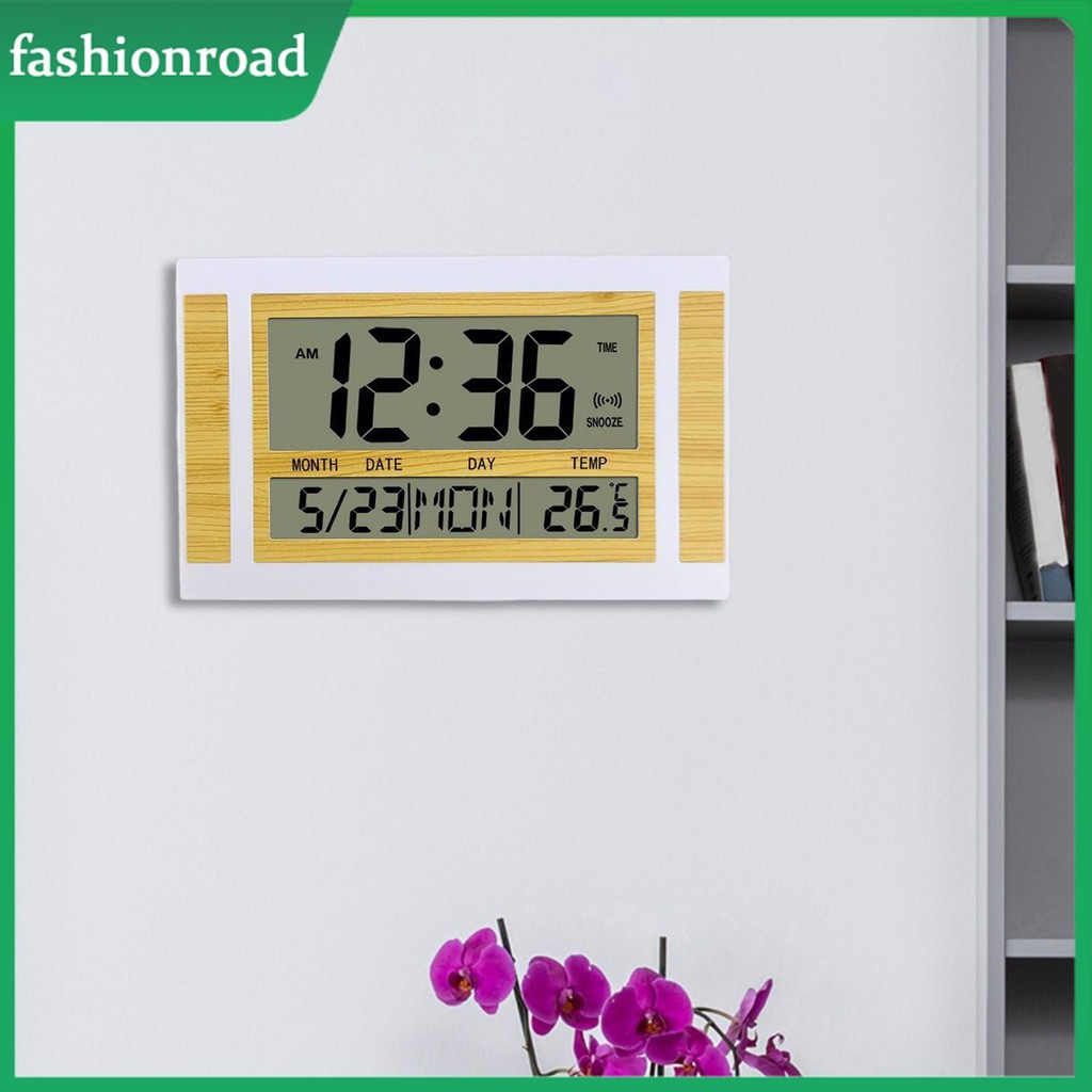 1/2/3 Elegant Digital Alarm Clock Nightstand Timer 1224H Timing Wall ...