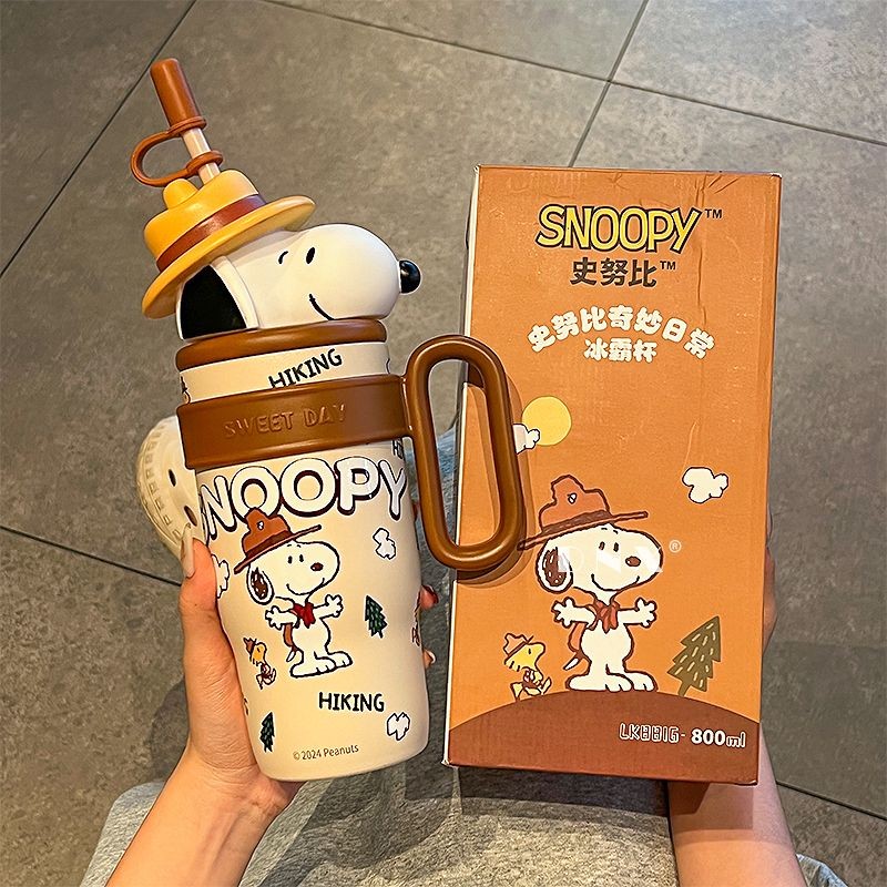 2024 New Snoopy Large Capacity Thermos Cup Girls 316 Stainless Steel ...