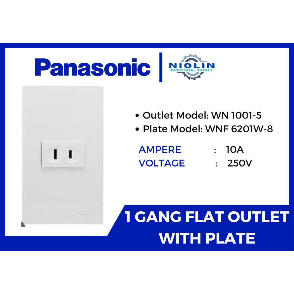PANASONIC 1 Gang Flat Outlet with Plate ( WN series ) | Shopee Philippines